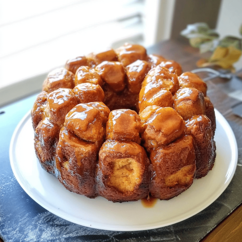 Maple Pumpkin Monkey Bread Recipe - katyrecipes.com
