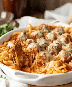 Dump And Bake Meatball Casserole Recipe - katyrecipes.com