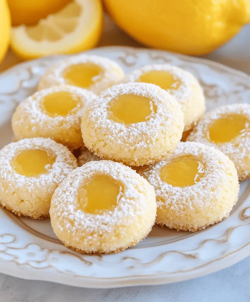 Lemon Thumbprint Cookies Recipe - katyrecipes.com