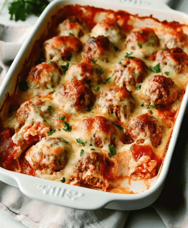 Meatball Casserole Recipe - katyrecipes.com
