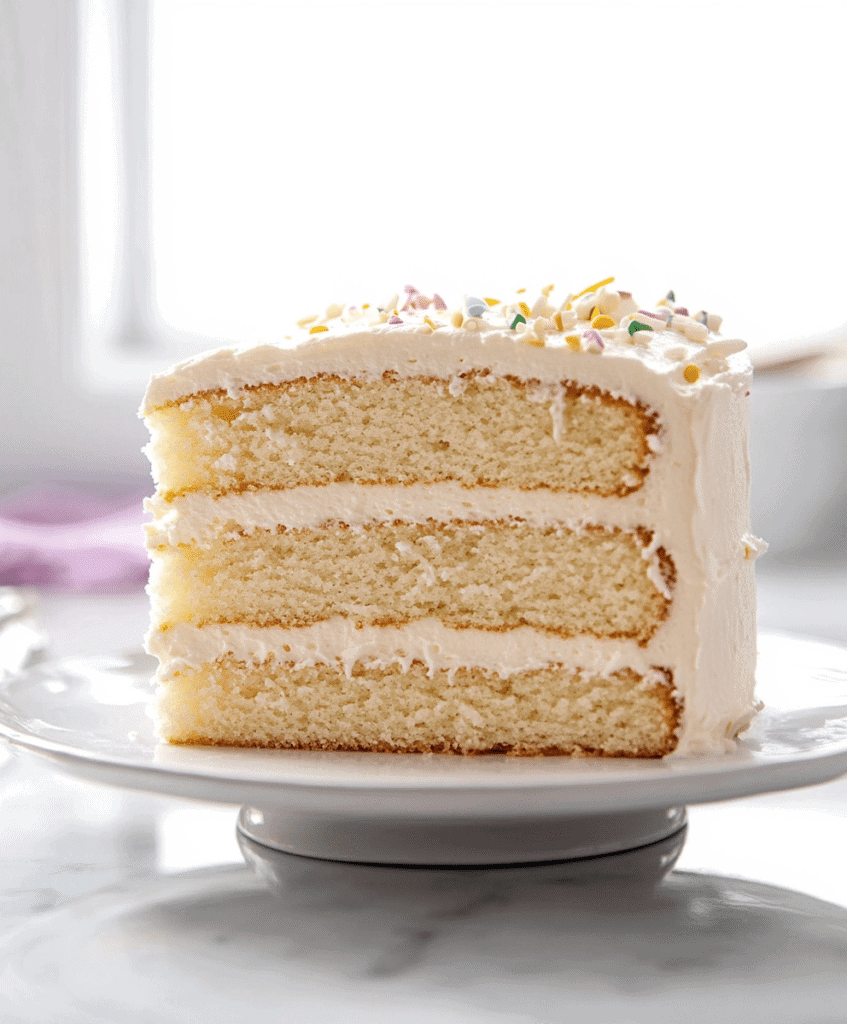 New Favorite White Layer Cake Recipe - katyrecipes.com