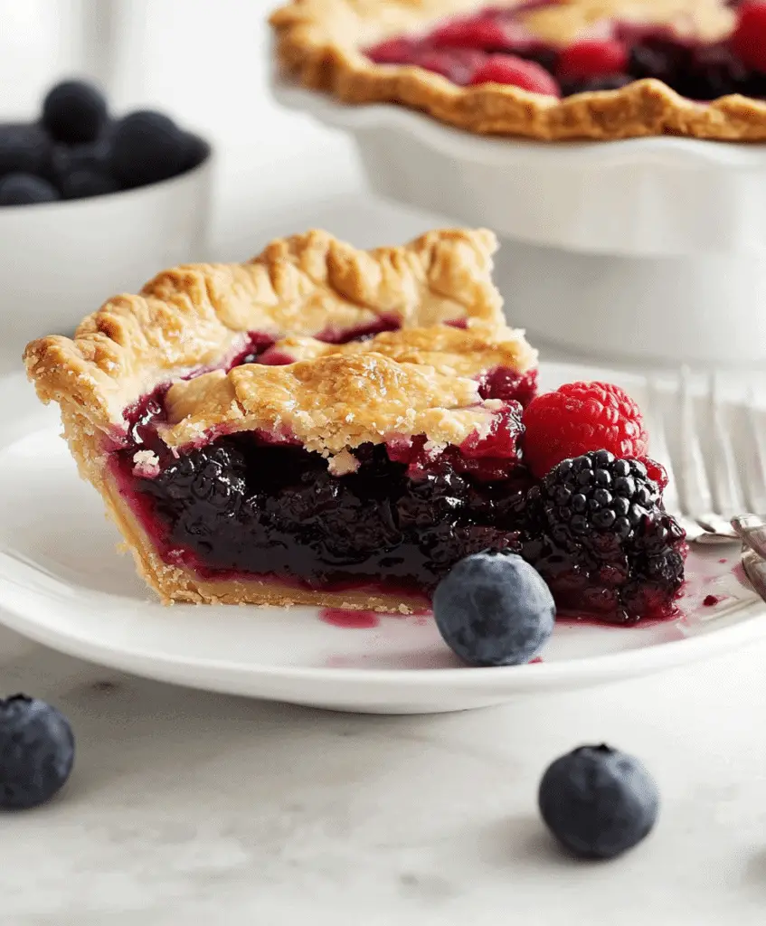 Triple Berry Pie Recipe - katyrecipes.com