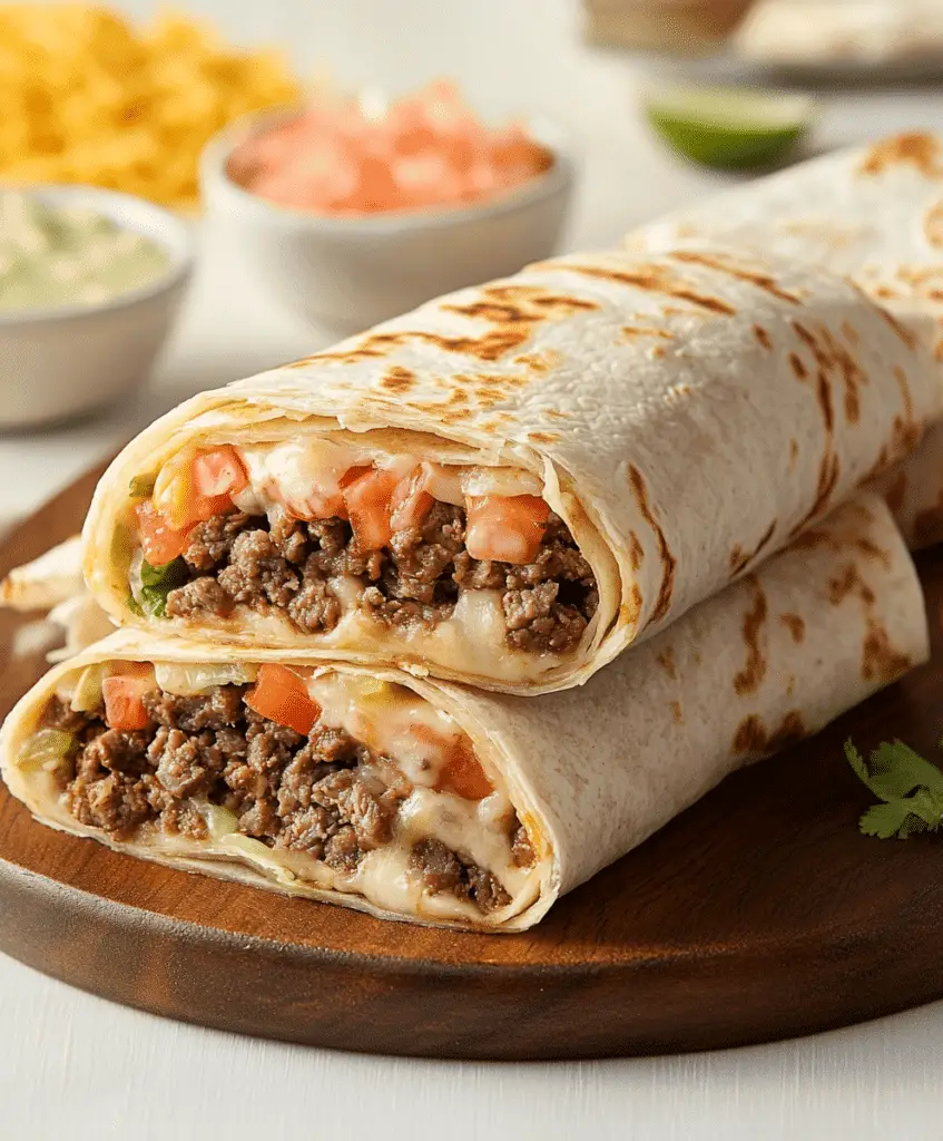 Cheesy Beef Fiesta Wraps Recipe - katyrecipes.com