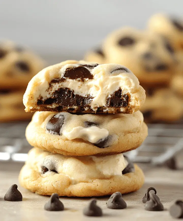 Chocolate Chip Cheesecake Cookies Recipe - katyrecipes.com