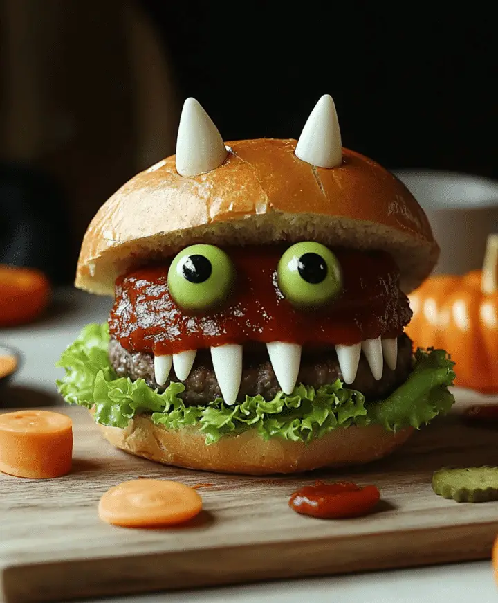 Halloween Monster Burgers Recipe - katyrecipes.com