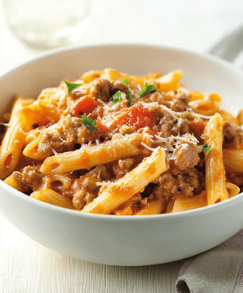 Spicy Italian Sausage Pasta Recipe - katyrecipes.com