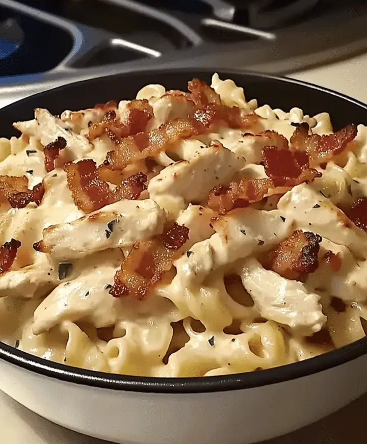 Chicken Bacon Ranch Pasta Recipe - katyrecipes.com
