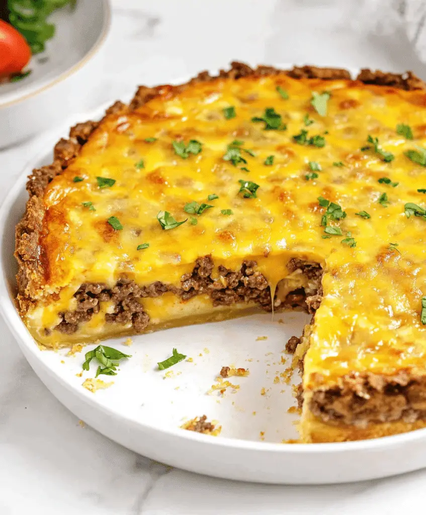Impossible Cheeseburger Pie Recipe - katyrecipes.com