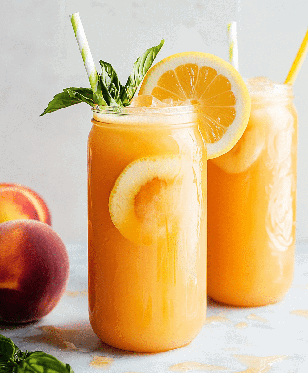 Peach Lemonade Recipe - katyrecipes.com