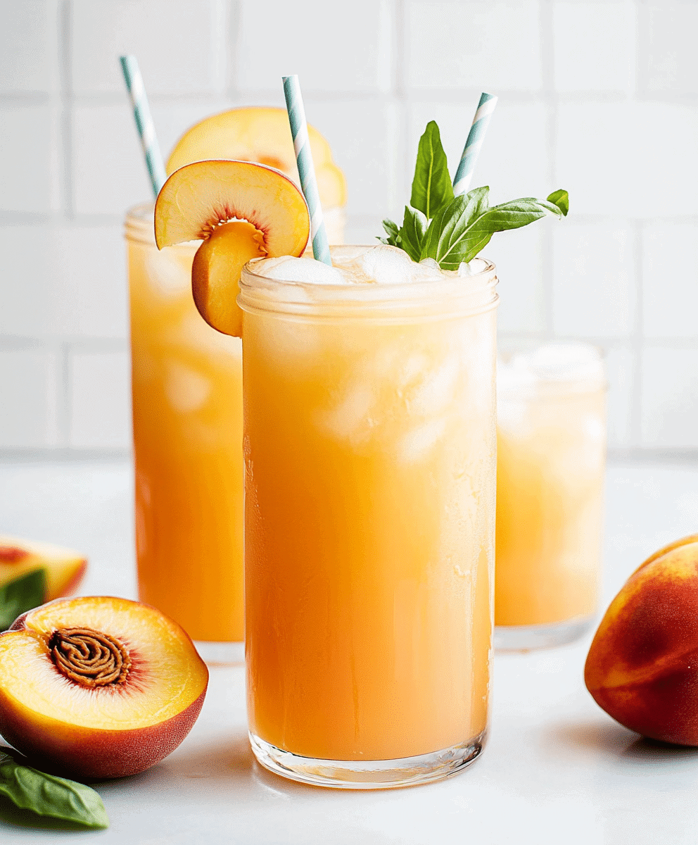 Peach Lemonade Recipe - katyrecipes.com
